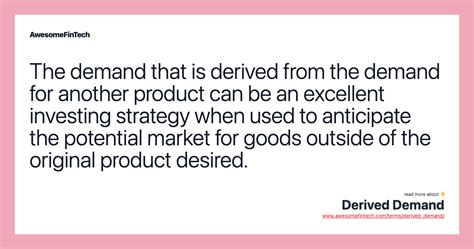 Derived Demand Awesomefintech Blog