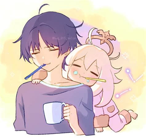 Safebooru 1boy 1girl Alternate Costume Barefoot Blunt Ends Blush