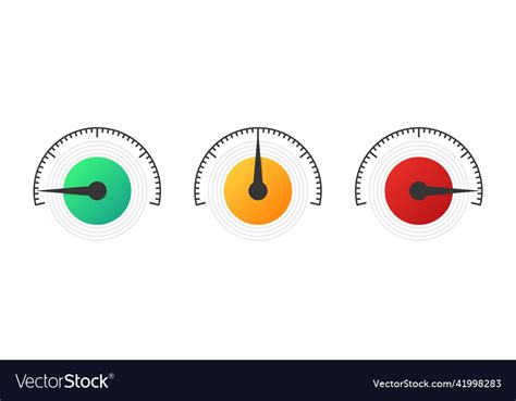Speedometer Tachometer Modern Measurement Icons Vector Image