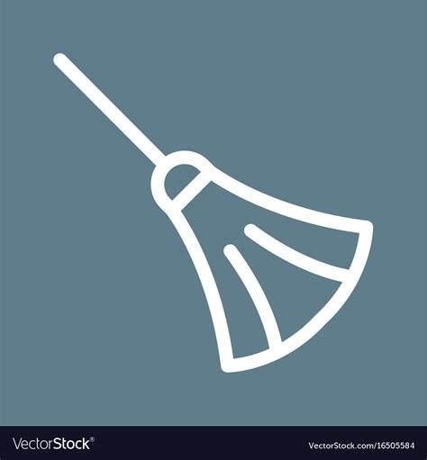 Sweeping Broom Royalty Free Vector Image Vectorstock