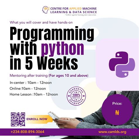 Master Python Programming In 5 Weeks At Camlds Ready To Explore Programming Join Our 5 Weeks