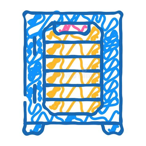 Dehydrator Laboratory Equipment Icon Doodle Illustration Stock Vector