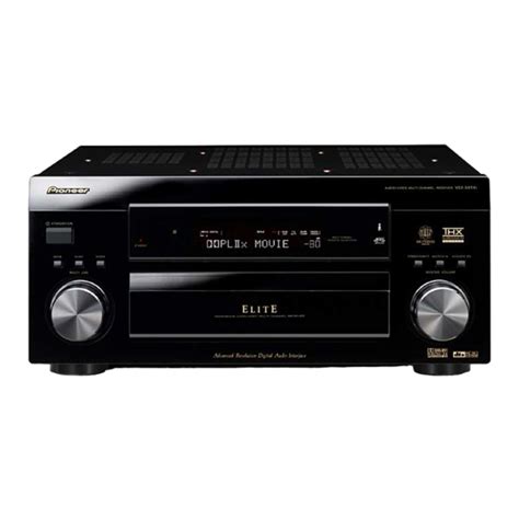 Pioneer Elite Vsx 56txi Brochure And Specs Pdf Download Manualslib