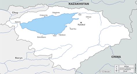 Lake Issyk Kul Map