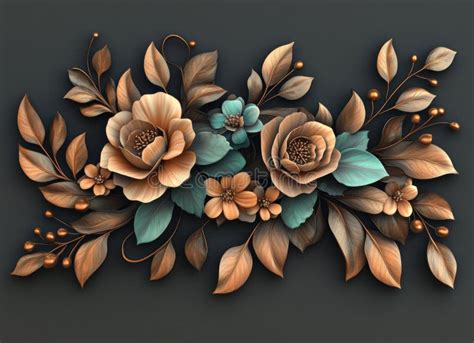 A Complex 3d Floral Arrangement In Autumn Colors Papery Flowers And