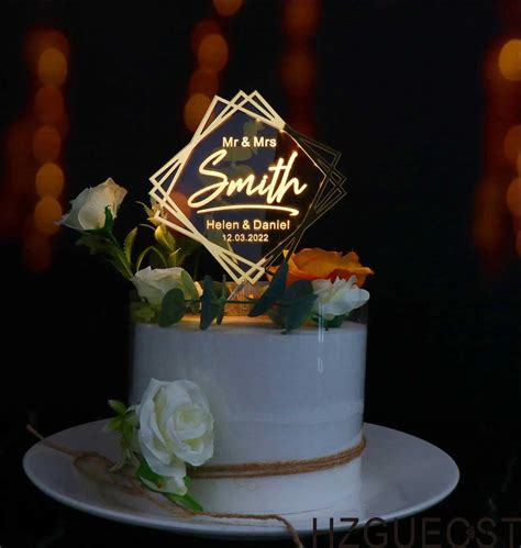 Acrylic Wedding Cake Topper 60 Photos