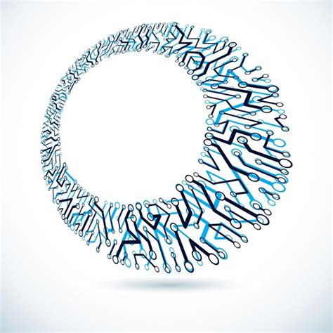 Premium Vector Vector Circuit Board With Electronic Components Of