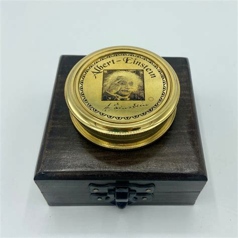 25 Brass Or Bronze Einstein Compass In A Wood Box Etsy Uk