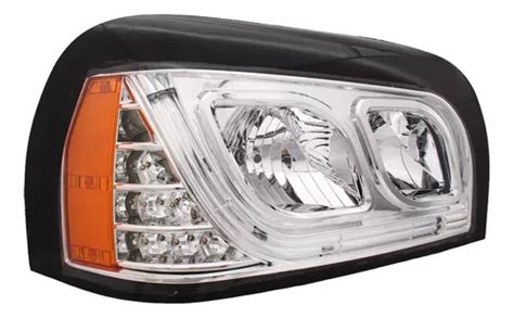 Faro Principal Con Tira Led Para Freightliner Century Envío Gratis