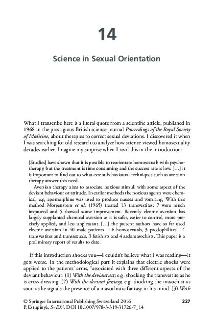 Pdf Science In Sexual Orientation
