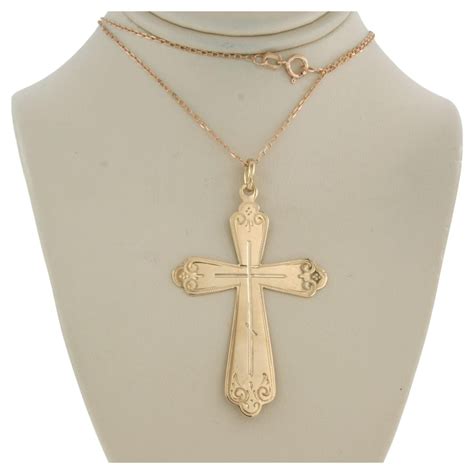Chain With Retro Pendant 14k Pink Gold For Sale At 1stdibs