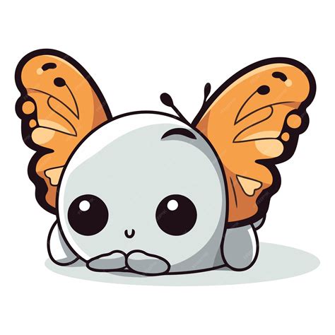Premium Vector Butterfly Cartoon Character Design Cute Butterfly Vector Illustration