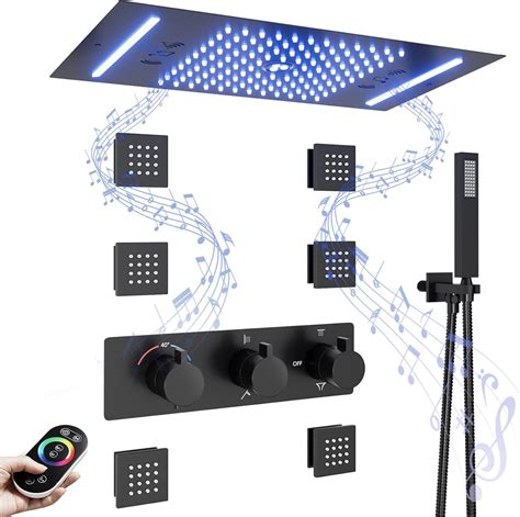 Doozoler Full Body Shower System 24 Thermostatic Rain Shower System