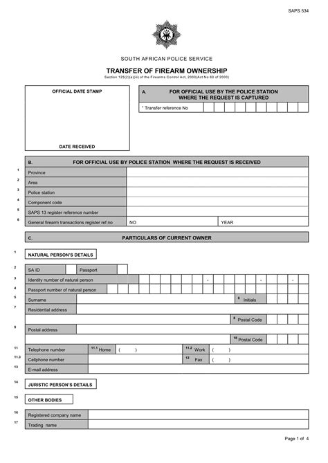 Free 5 Transfer Forms For Gun Owners In Pdf