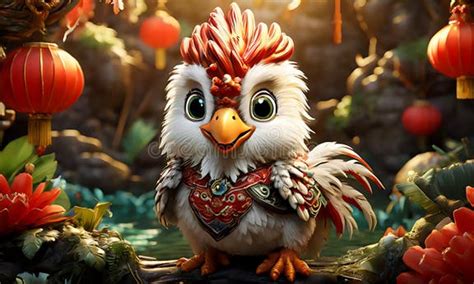 Mini Rooster Pretty And Super Cute Celebrating Chinese New Year In