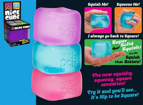 Needoh Nice Cube Stress Ball 1 Random Color Schylling Toywiz