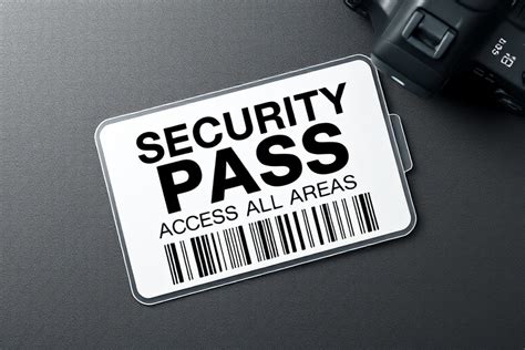 Create An Image Of A Security Pass With The Text Security Pass Access