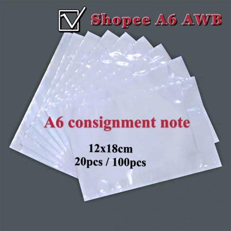 🇲🇾 Consignment Note Plastic A6 20pcs 100pcs Shopee Malaysia