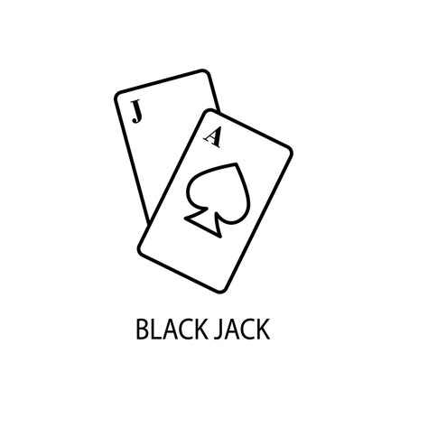 Blackjack Concept Line Icon Simple Element Illustration Blackjack