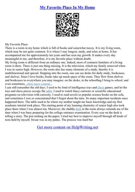 Descriptive Essay Place Pdf