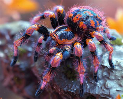 Very Colorful And Beautiful Tarantula Stock Illustration Illustration