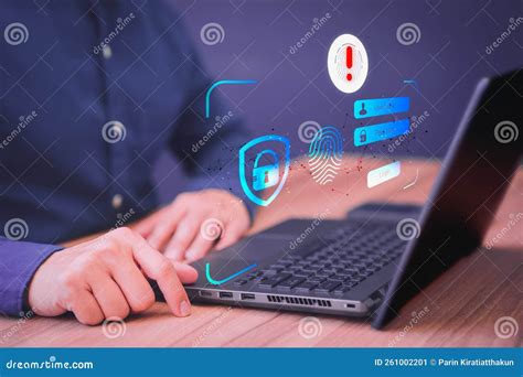 Man Typing Login And Password Secure Encryption And Access To The User