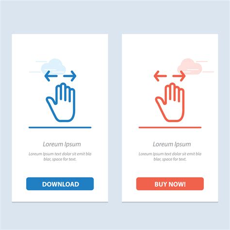 Hand Gesture Left Right Zoom Out Blue And Red Download And Buy Now Web
