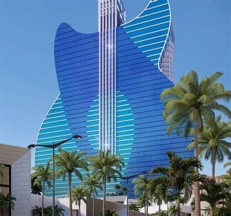 Hard Rocks Guitar Hotel Takes Shape On Ashes Of Mirage Volcano Over