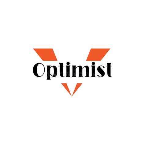 Optimist Logo Quote Design Lettering Typographic Vector Stock Vector