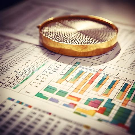 Premium Ai Image A Chart With Numbers On It And A Magnifying Glass On