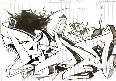 Black And White Graffiti Drawing