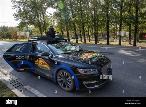 An Apollo Go Robotaxi Drives On A Road In Beijing China 14 October