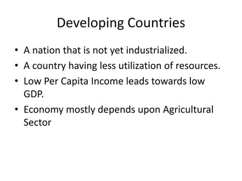 Difference Between Developed And Developing Countries Pptx
