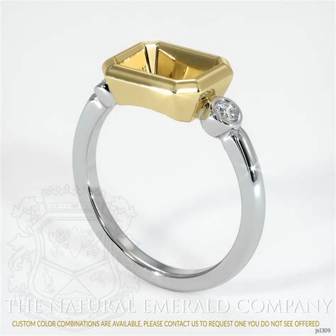 18k Yellow White Three Stone Ring Setting Js1309yw18 The Natural