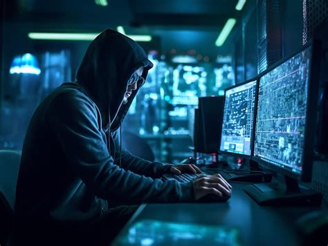 Premium Ai Image Cyberpunk Stealth Hacker