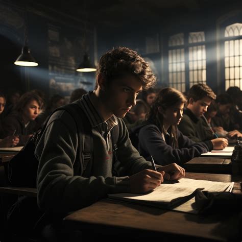 International Day Of Education In Dark Style With Students In Classroom