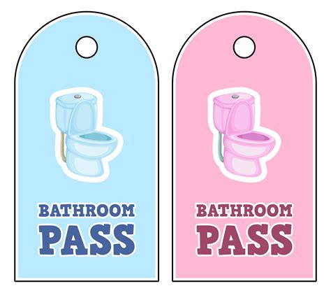 Restroom Passes 11 Free Pdf Printables Printablee