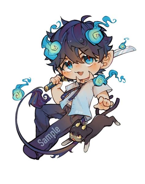 Rin Okumura Demon Form Chibi