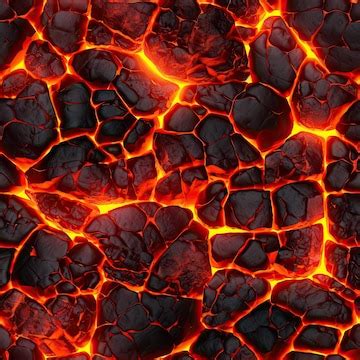 Lava Texture Seamless Pattern Premium Ai Generated Image