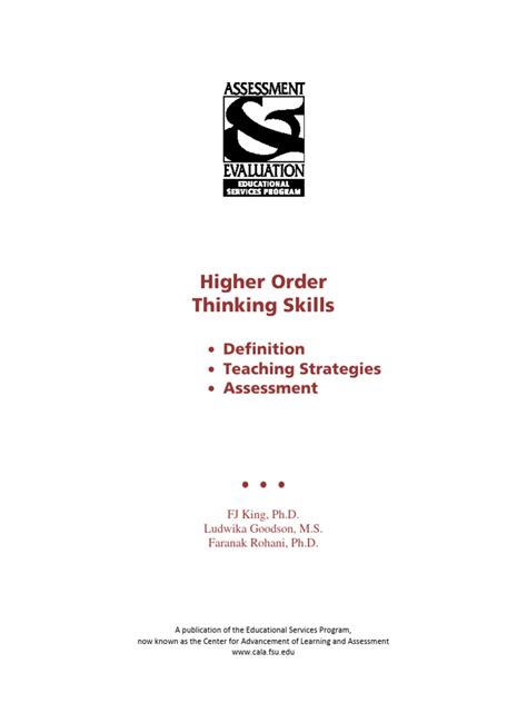 Higher Order Thinking Skills Pdf
