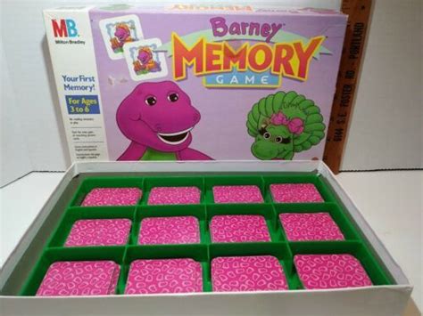Vintage 1993 Barney Memory Game Milton Bradley Card Game No Paper