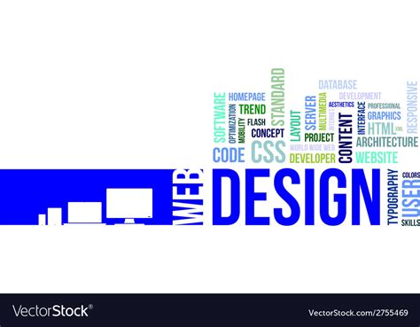 Word Cloud Web Design Royalty Free Vector Image