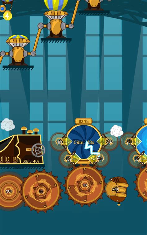 Steampunk Idle Spinner Incremental Idle Tycoon Game With Cogs