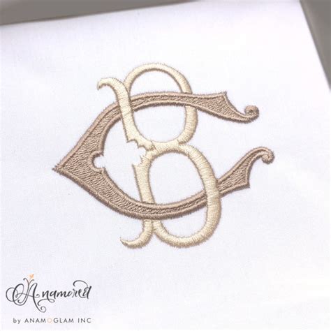 Interlocking B And C Embroidery Monogram Design For Machine Etsy