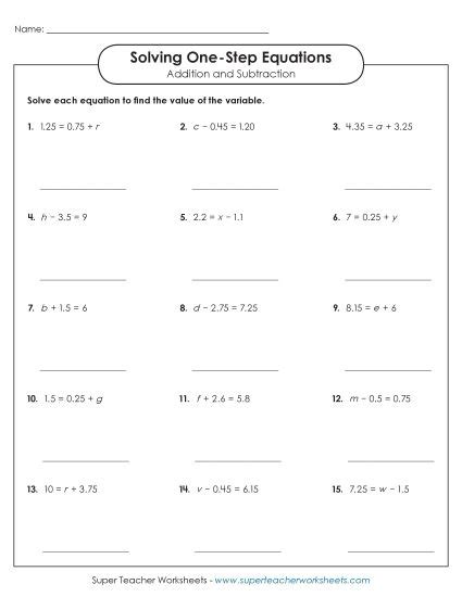 Worksheets One Step Equations Nouns Worksheets For First Grade Nouns