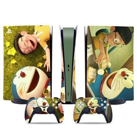 Doraemon Decal Skin For Ps5 Digital Console And 2 Controllers