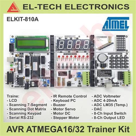 Jual Trainer Kit Microcontroller Mikrokontroler Arduino Avr Latihan