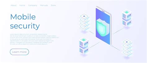 Premium Vector Mobile Security Isometric Concept Protects Smart Phone Mobile Data Security