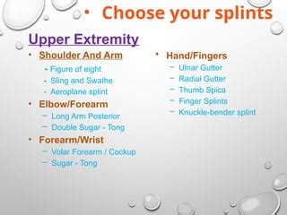 Types Of Splints Used During Evacuation Of Victims Pptx