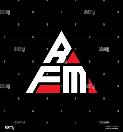 Rfm Triangle Letter Logo Design With Triangle Shape Rfm Triangle Logo